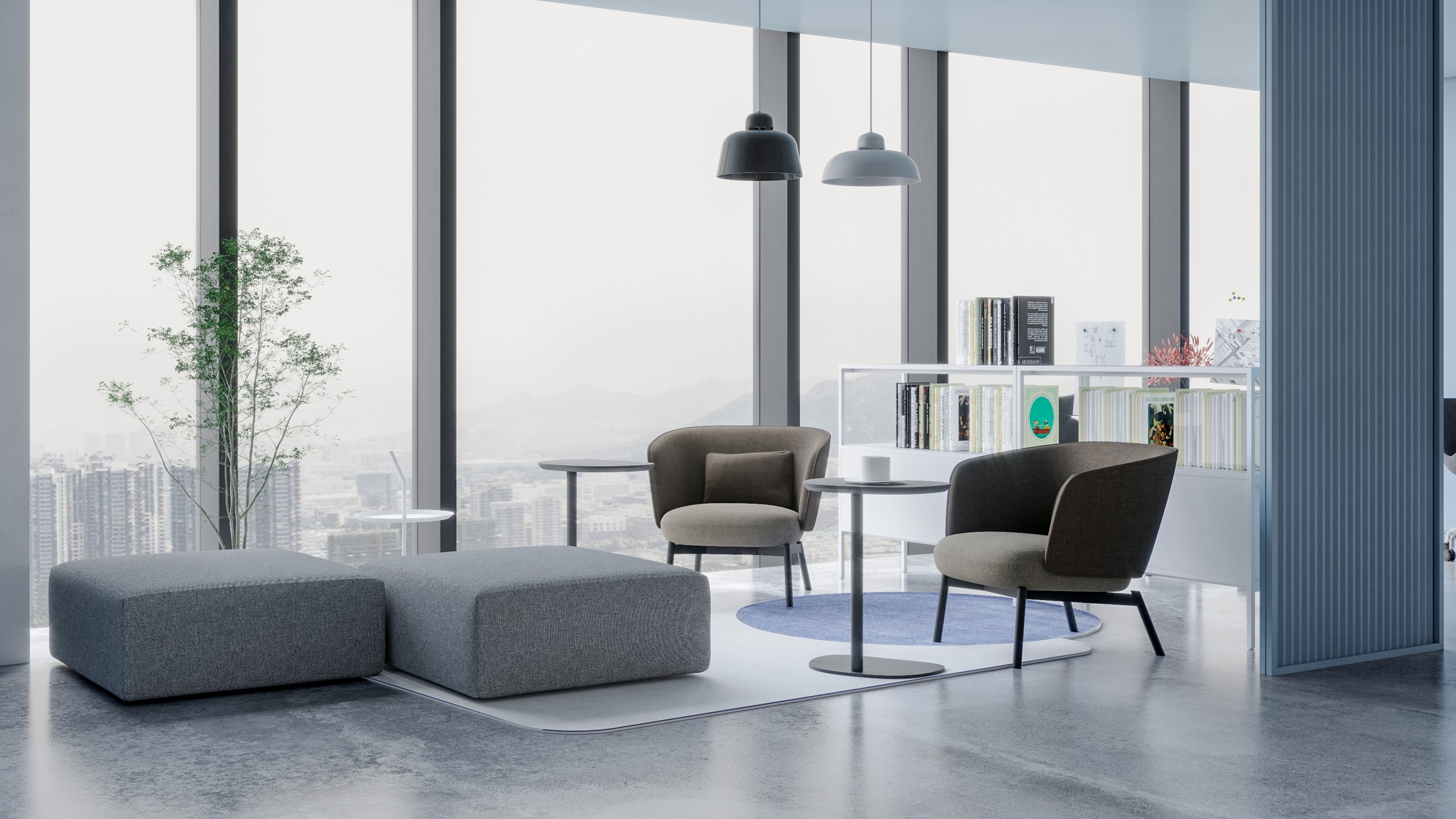 Beos Lounge Chair / Low Back Steel Base