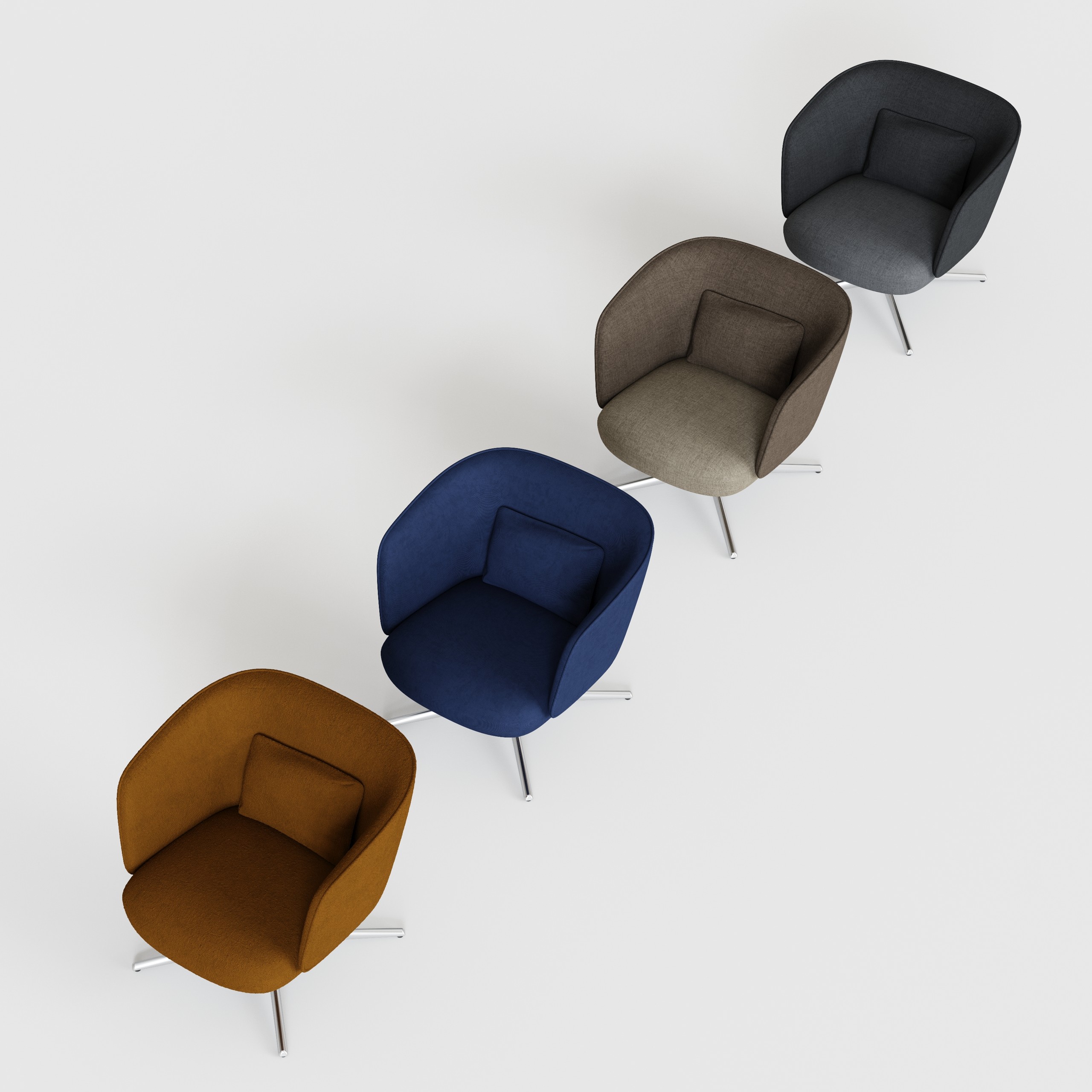 Beos Lounge Chair / Low Back Aluminum Base