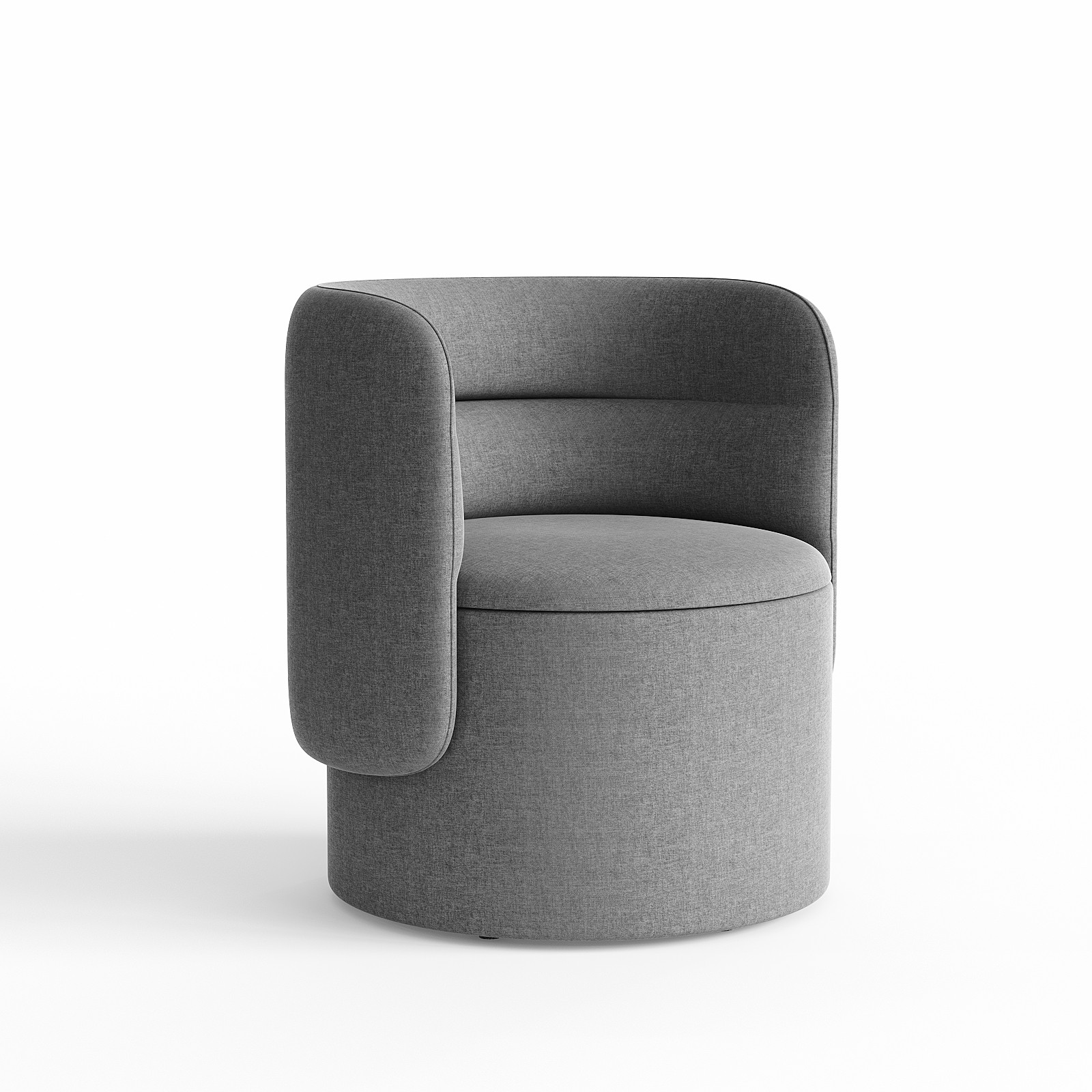 Pi Lounge Chair with self-returning swivel chassis